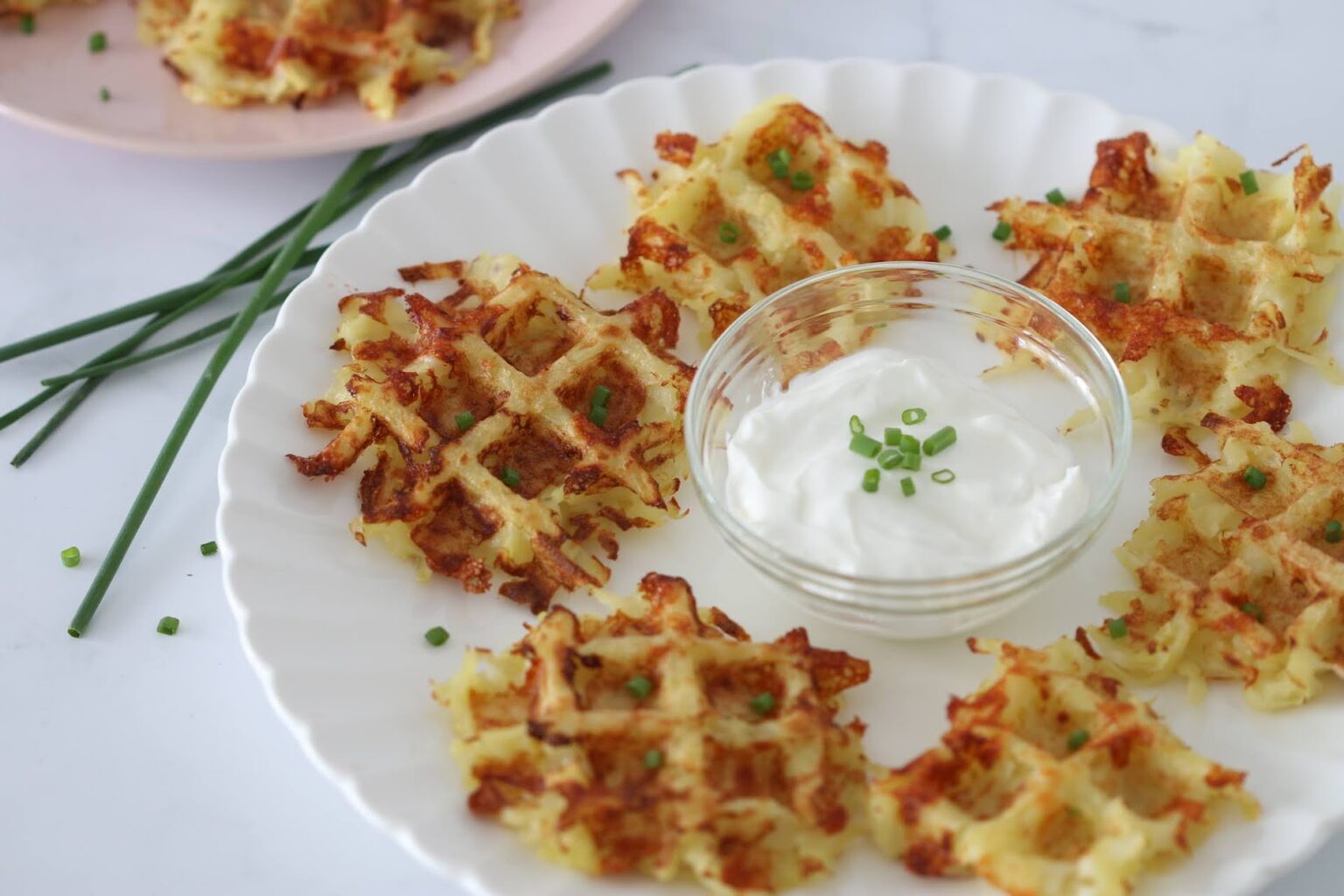 Crispy Potato Latke Waffles