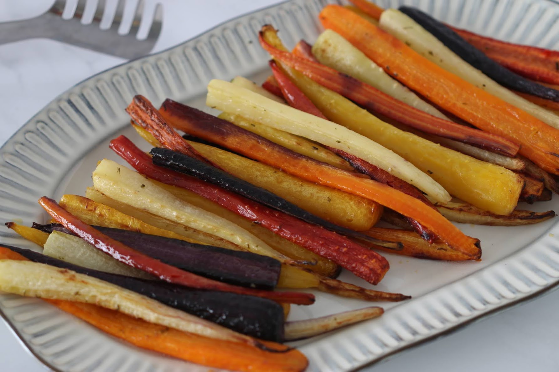 Roasted Glazed Rainbow Carrots